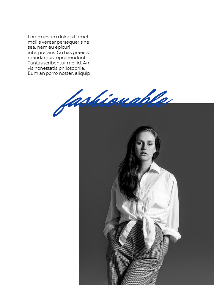 Fashion Brand Vertical Lookbook Google Docs PowerPoint