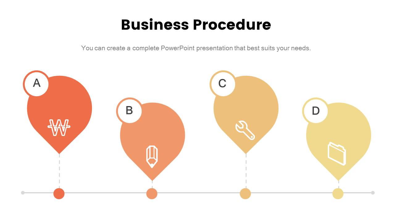 Business Procedure Page Template|Timeline|Single Slides