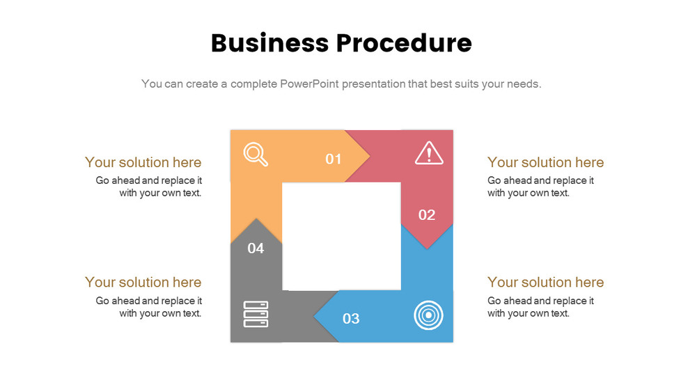 Business Procedure Single slide|Timeline