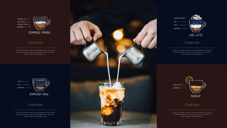 High end coffee shop Simple Presentation Google Slides Template