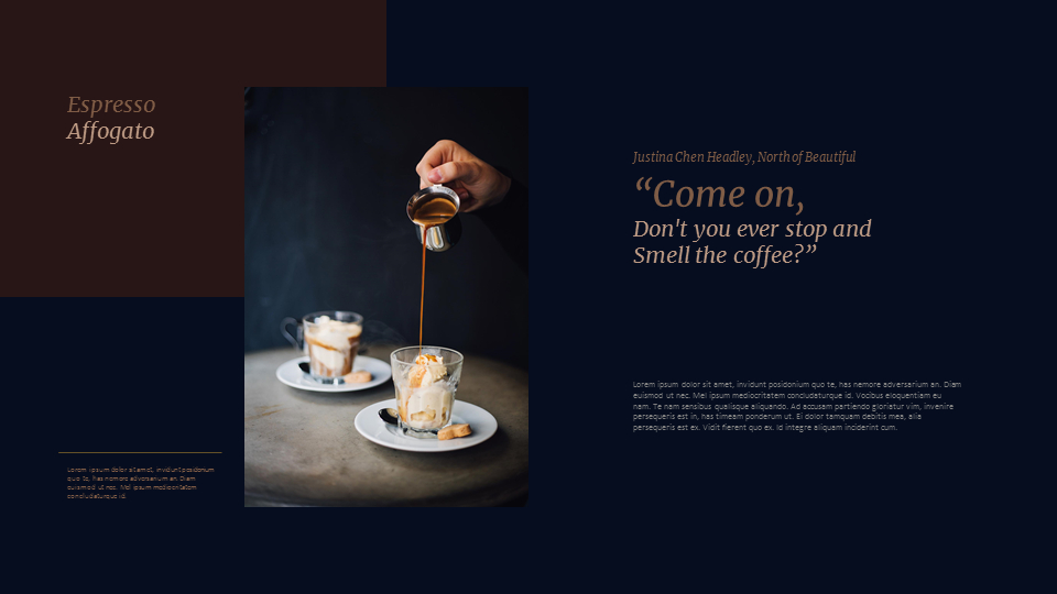High end coffee shop Simple Presentation Google Slides Template