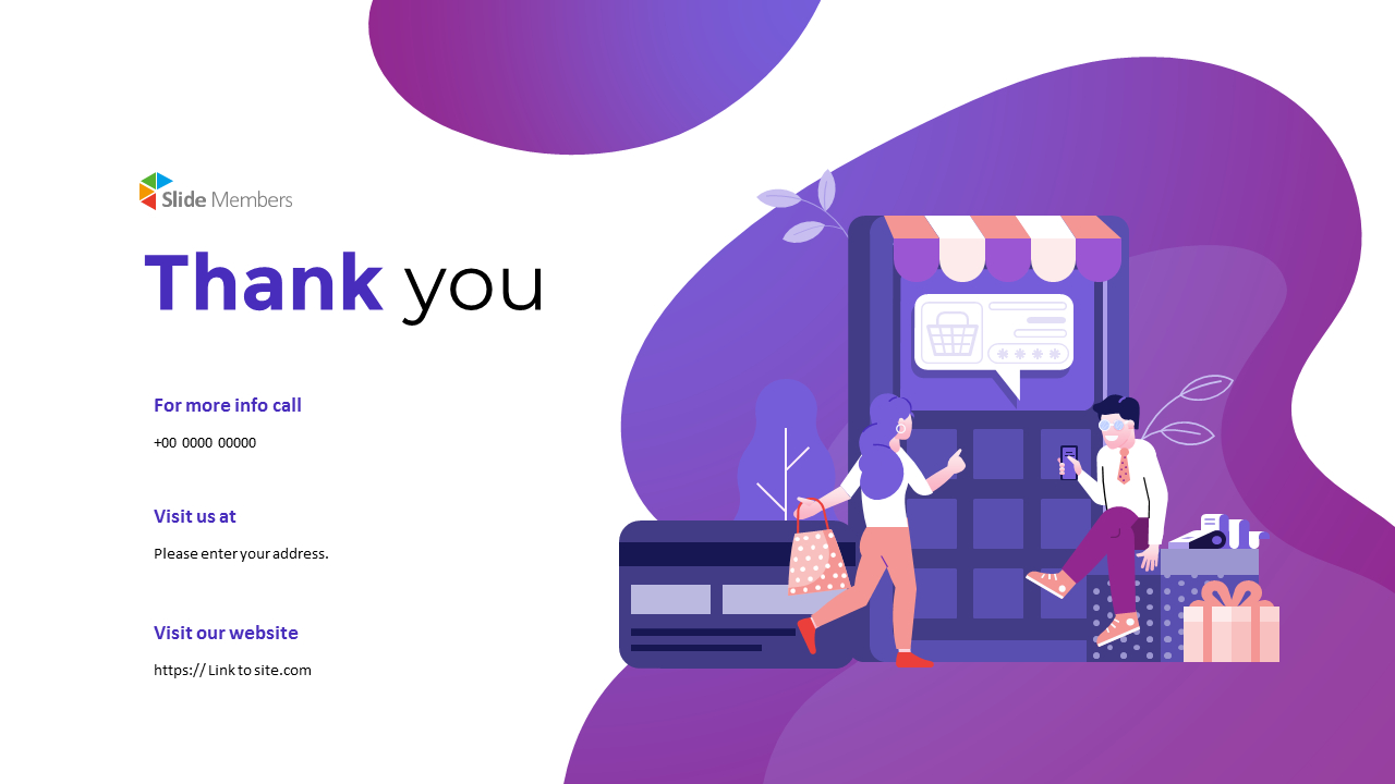 Mobile Shopping Service premium PowerPoint Templates