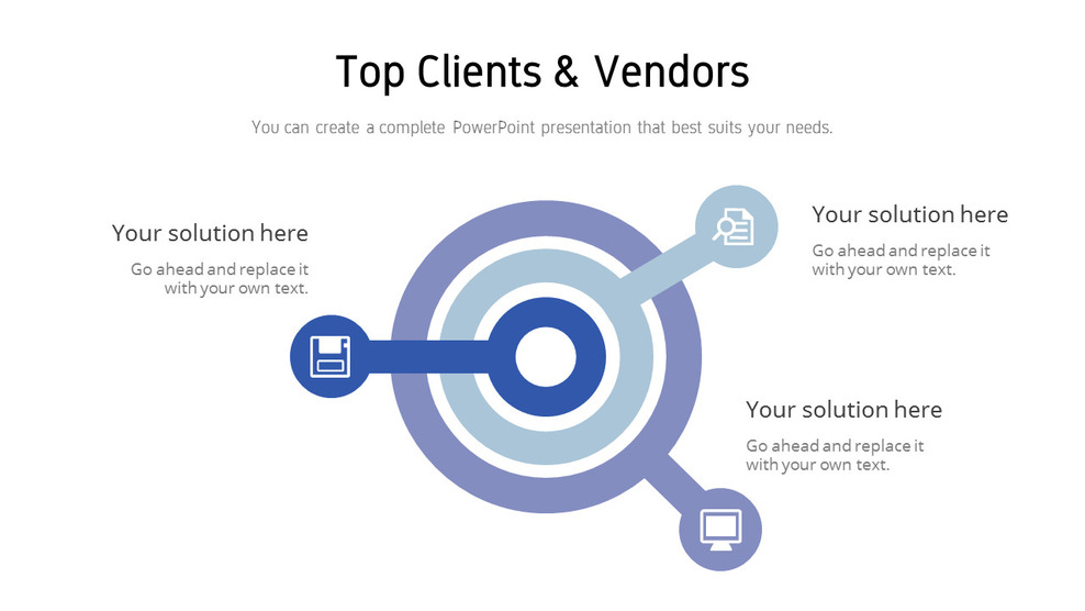 Top Clients & Vendors Presentation slide|Market|Single