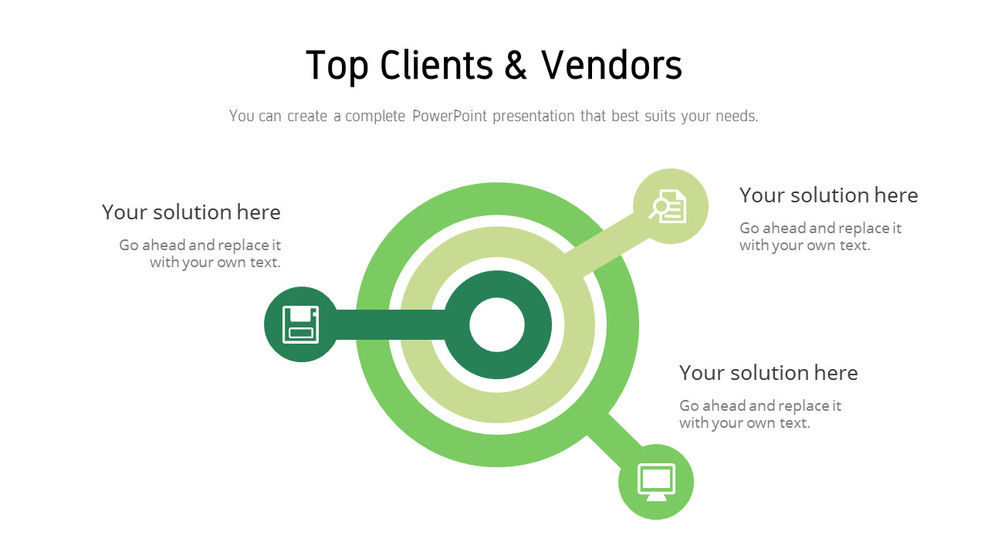 Top Clients & Vendors Presentation slide|Market|Single