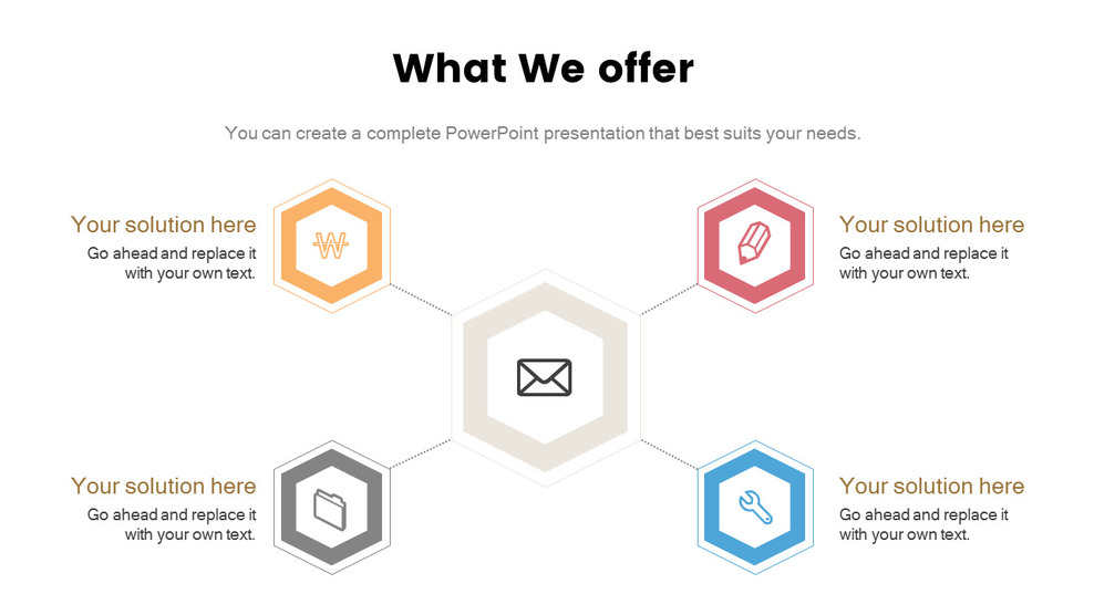 What We offer Presentation Slide|Product, Services|Single