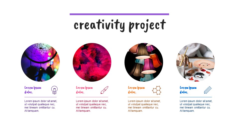 Creativity Project Google Slides Template Design|Abstract