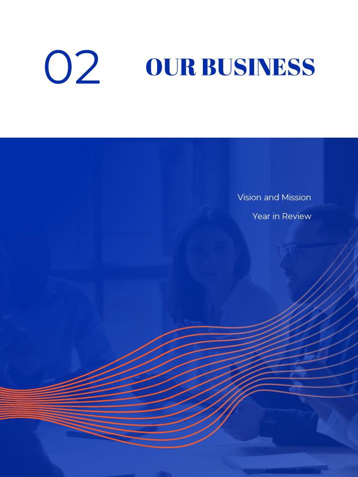 Blue Background Concept Annual Report Best PPT Templates