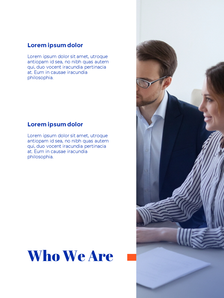 Blue Background Concept Annual Report Simple Google Templates