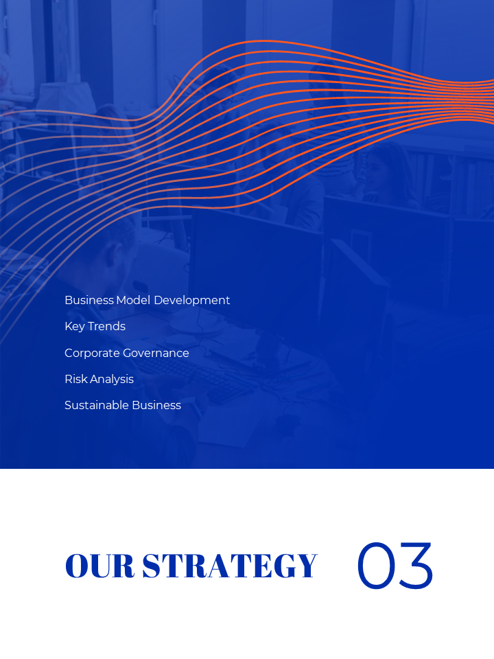 Blue Background Concept Annual Report Simple Google Templates
