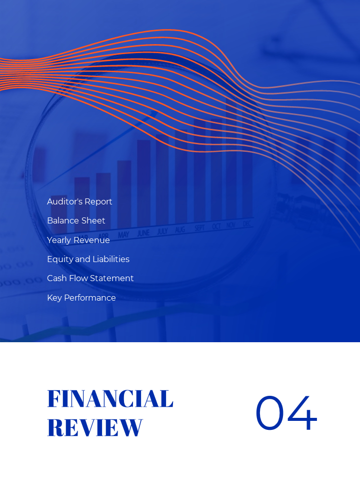 Blue Background Concept Annual Report Simple Google Templates