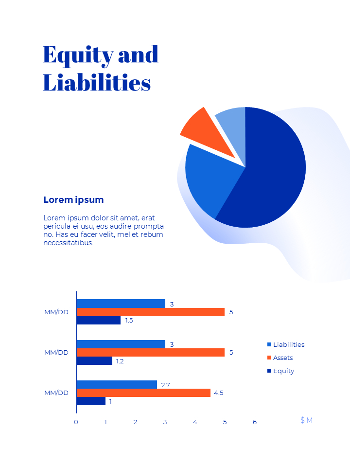 Blue Background Concept Annual Report Simple Google Templates