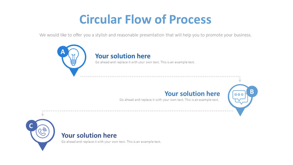 Circular Flow of Process PPT Layout