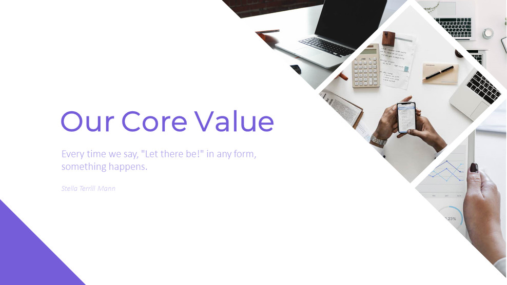 Our Core Value Introduction Templates