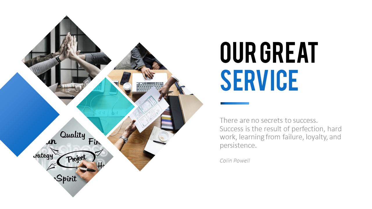 Our Great Services Slide Page
