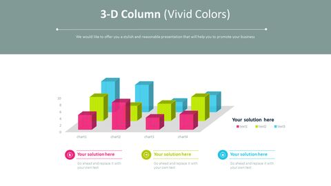 3-D Column (Vivid Colors)|Chart