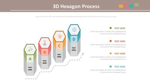 Free 3D Hexagon Process Diagram
