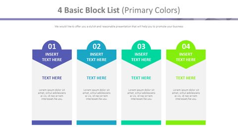 4 Basic Block List Diagram (Primary Colors)