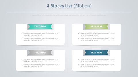 4 Blocks List Diagram (Ribbon)|Relationship