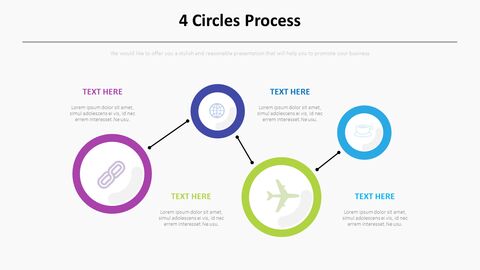 4 Circles Process Diagram|List