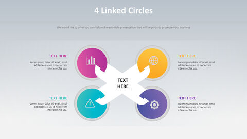 4 Linked Circles Diagram