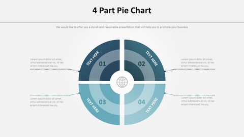 4 Part Pie Chart Diagram