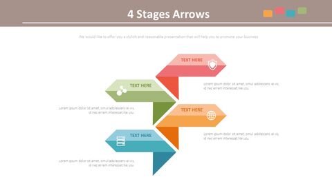 4 Stages Arrows Diagram