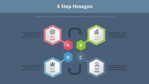 Free 4 Step Hexagon Diagram