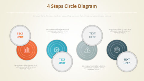 4 Steps Circle Diagram|List