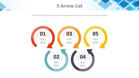 5 Arrow List Diagram|Process