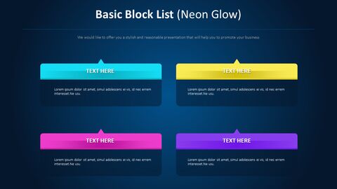 Basic Block List Diagram (Neon Glow)