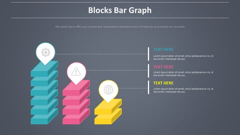 Blocks Bar Graph Diagram|List
