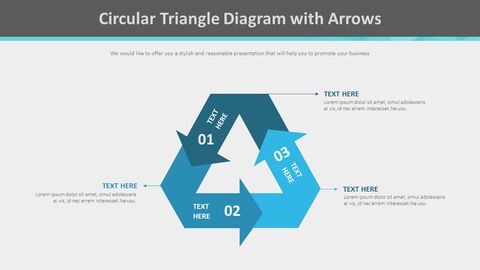 Circular Triangle Diagram with Arrows