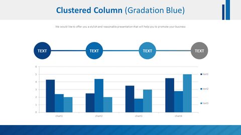 Clustered Column (Gradation Blue)|Chart