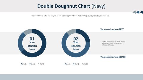 Double Doughnut Chart (Navy)