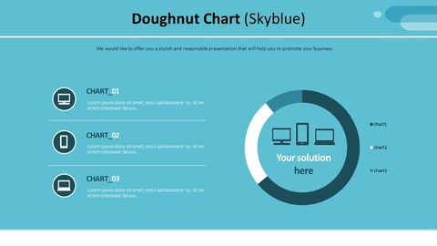 Free Doughnut Chart (Skyblue)|Slides