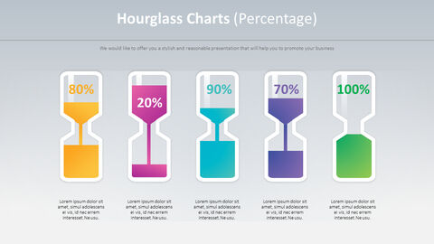 Hourglass Charts Diagram (Percentage)