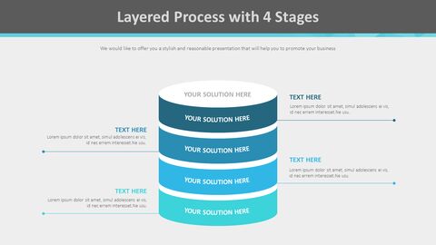 Layered Process with 4 Stages Diagram