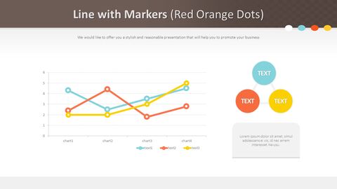Line with Markers (Red Orange Dots)