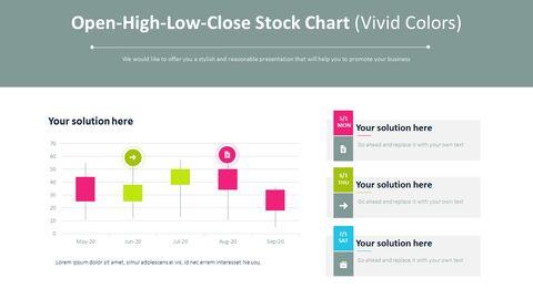 Open-High-Low-Close Stock Chart (Vivid Colors)