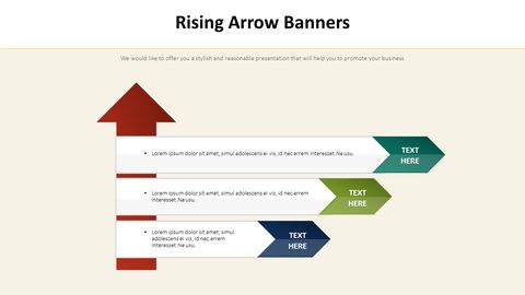 Rising Arrow Banners Diagram|Process