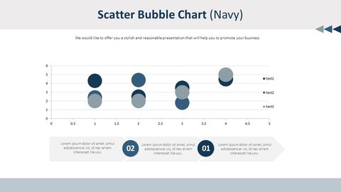 Free Scatter Bubble Chart (Navy)|Slides