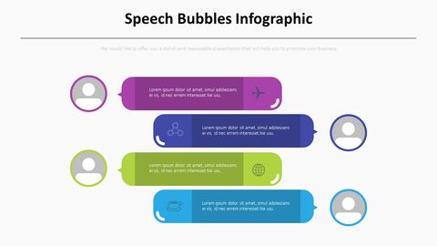 Speech Bubbles Infographic Diagram
