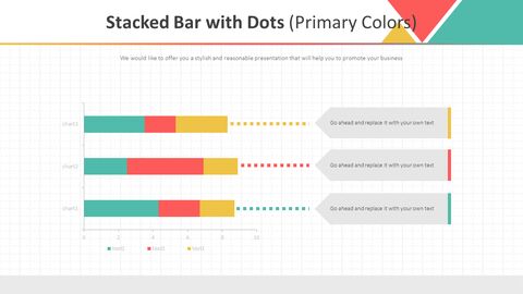 Stacked Bar with Dots (Primary Colors)|Chart