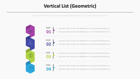 Vertical List Diagram (Geometric)|Process