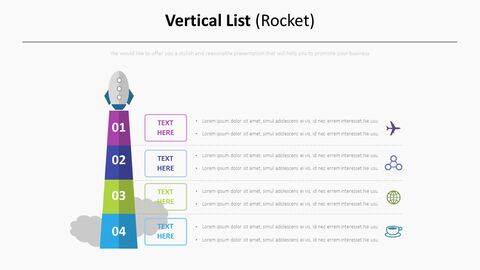 Vertical List Diagram (Rocket) Free Slide for Step-by-Step Presentation ...