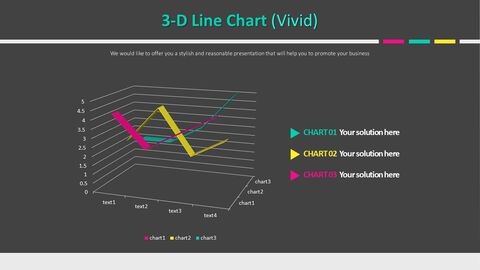 3-D Line Chart (Vivid)