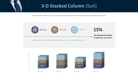 3-D Stacked Column (Suit)|Chart