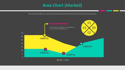 Free Area Chart (Marked)|Slides