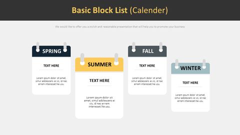 Basic Block List Diagram (Calender)|Infographics