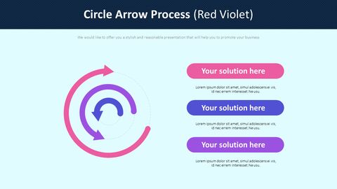 Circle Arrow Process Diagram (Red Violet)